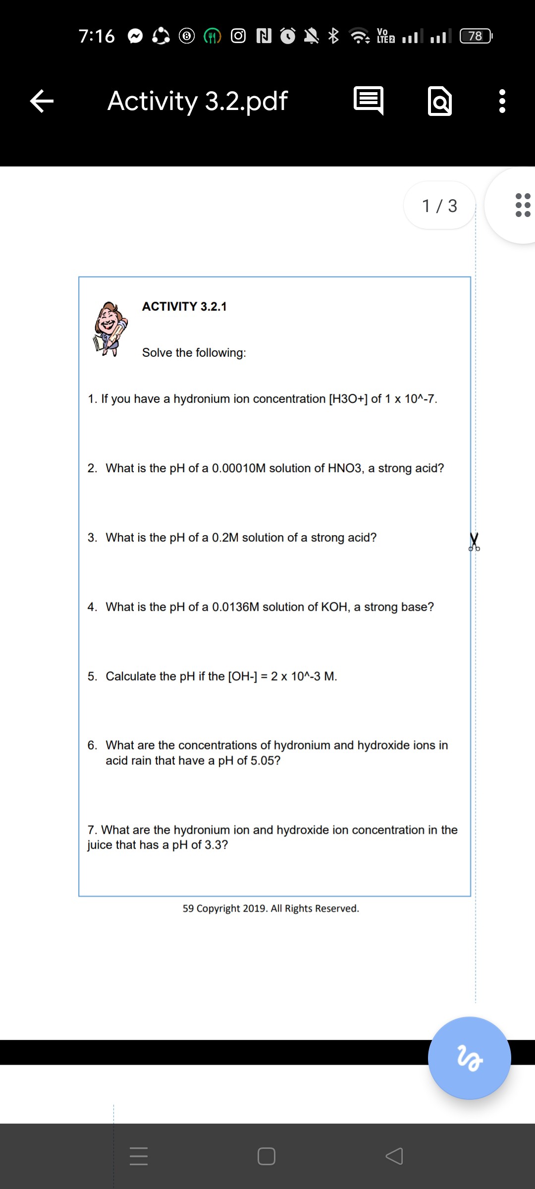 Activity 3.2.pdf 1 / 3 ACTIVITY 3.2.1 Solve the following: 1. If you ...