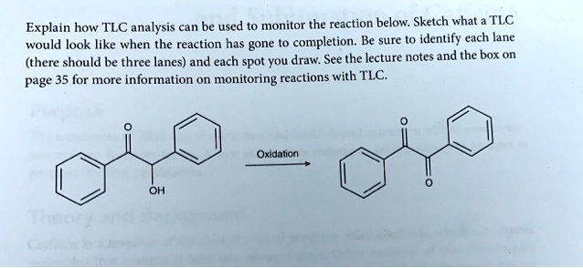 SOLVED:Explain how TLC analysis can be used to monitor the reaction ...