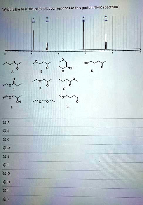 SOLVED:Whatis the best structure that corresponds to this proton NMR ...