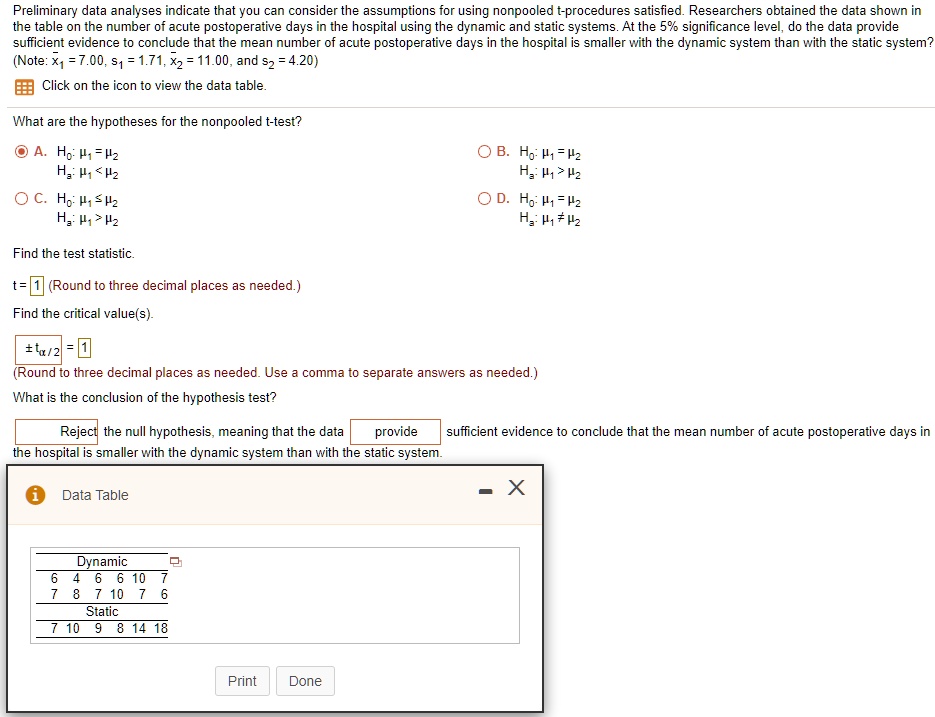 preliminary data analyses indicate that you can consider the ...