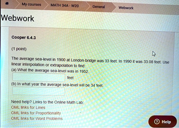 SOLVED: My courses MATH 34A - W20 General Webwork Webwork Cooper 6.4.3 ... SOLVED: My courses MATH 34A - W20 General Webwork Webwork Cooper 6.4.3 ...