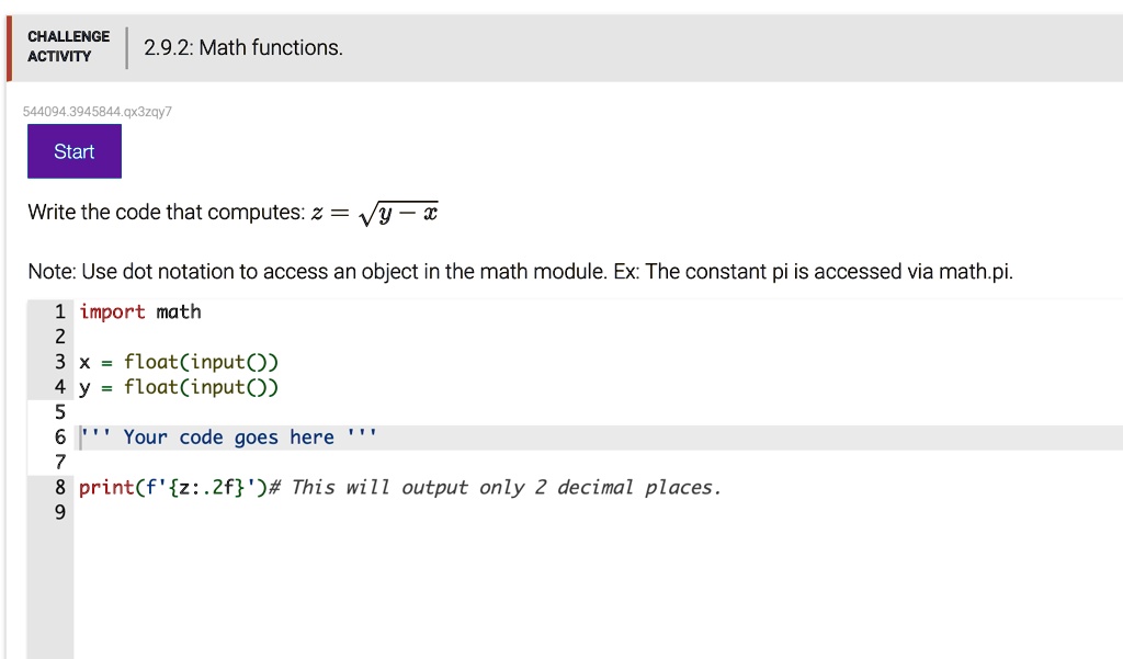 SOLVED: 544094.3945844.qx3zqy7 Write the code that computes: z = sqrty ...