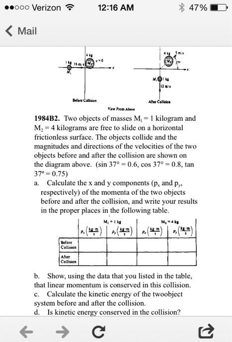 SOLVED: Text: oooVerizon 12:16 AM 47%