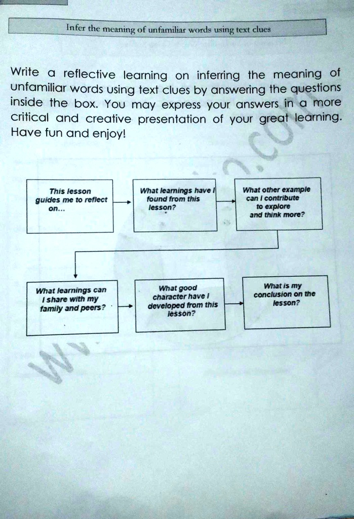 SOLVED: 'Pliss pa sagot po ng tama kaylangan ko na po Infer the meaning ...