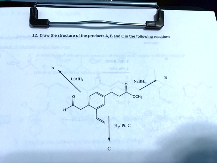SOLVED: Draw the structure of the products A, and cin' the following ...