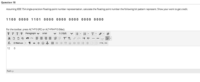 SOLVED: Assuming IEEE 754 single-precision floating-point number ... SOLVED: Assuming IEEE 754 single-precision floating-point number ...