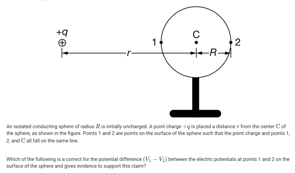 q 2 an isolated conducting sphere of radius r is initially uncharged a ...