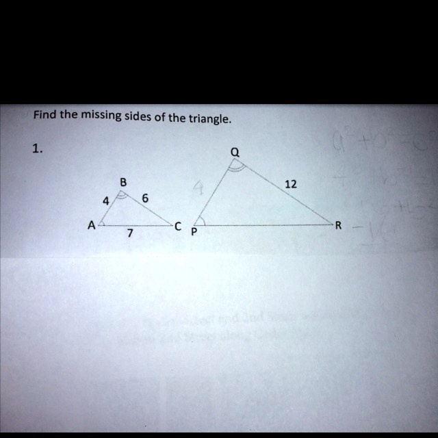 SOLVED: 'Would I do Pythagorean theorem? Find the missing sides of the triangle: 12'