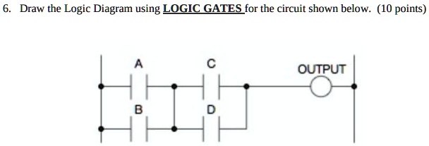 SOLVED: Draw the Logic Diagram using LOGIC GATES for the circuit shown ...