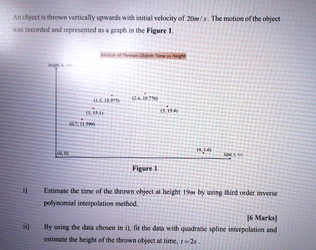 SOLVED: An object is thrown vertically upwards with initial velocity of ...