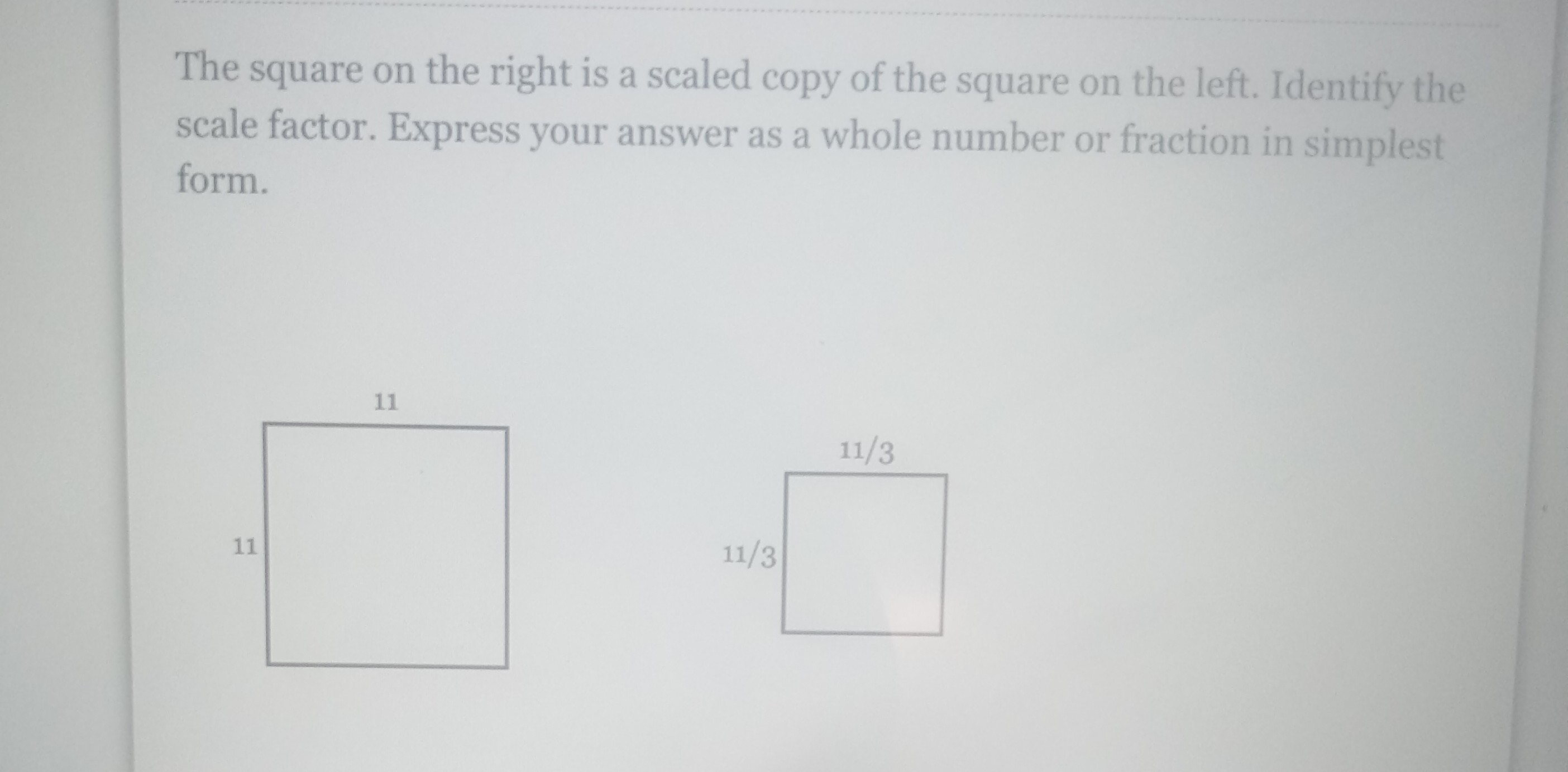 SOLVED: The square on the right is a scaled copy of the square on the ...