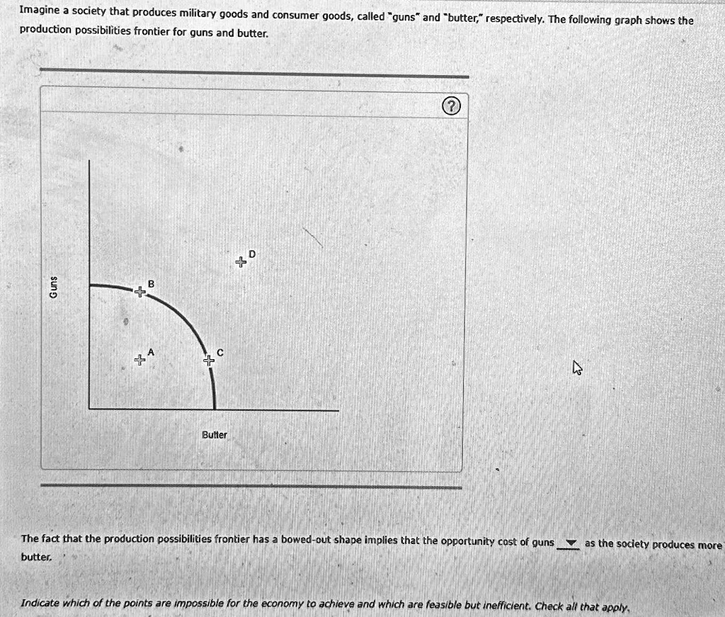 SOLVED: Imagine a society that produces military goods and consumer ...
