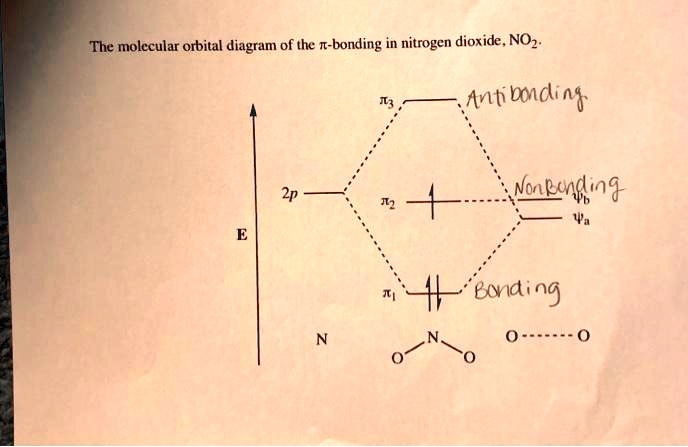 SOLVED: The molecular orbital diagram of the Ï€-bonding in nitrogen ...