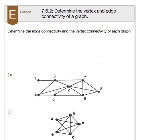 SOLVED: Discrete structures: graph connectivity. Please complete both ... SOLVED: Discrete structures: graph connectivity. Please complete both ...