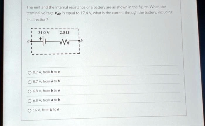The emf and the internal resistance of a battery are as...