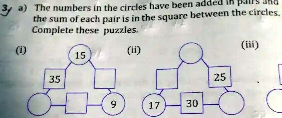 2 the numbers in the circles have been added in parisan the sum of each ...