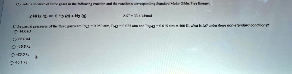 consider a mixture of three gases in the following reaction and the reactions corresponding ...