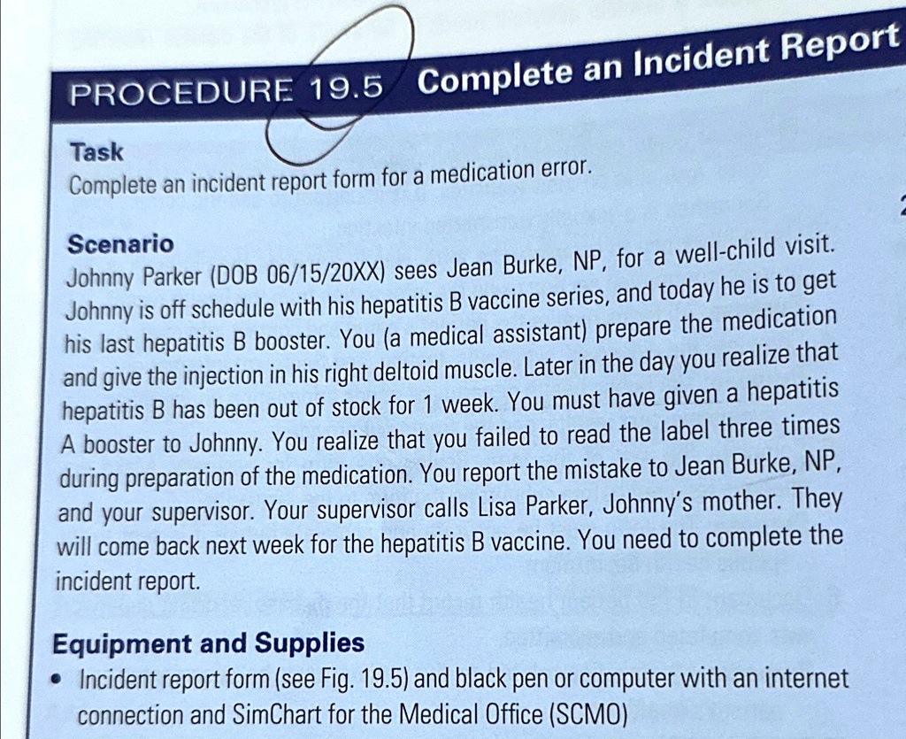 procedure 195 complete an incident report task complete an incident ...