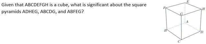 SOLVED:Given that ABCDEFGH is a cube, what is significant about the ...