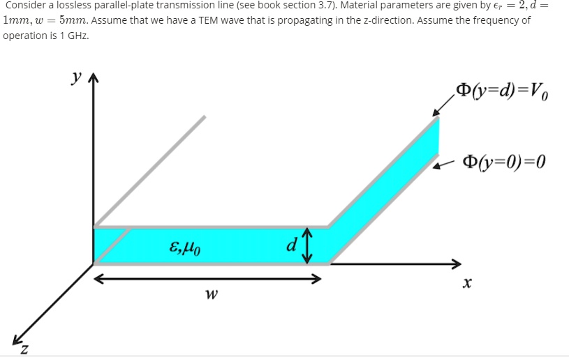 a. Determine the characteristic impedance Z0. b. Determine the phase ...