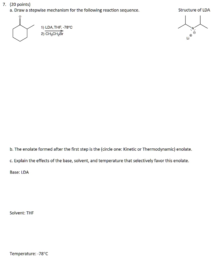 SOLVED: Draw a stepwise mechanism for the following reaction sequence ...