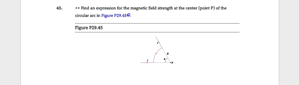 45 oo find an expression for the magnetic field strength at the center ...