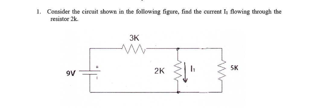 SOLVED: 'Consider the circuit shown in the following figure; find the current I1 flowing through ...
