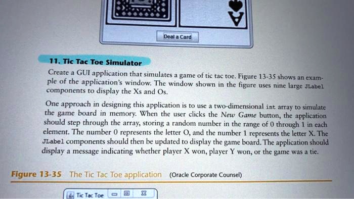 Solved Java Language Netbeans Ide Tic Tac Toe Simulator Create A Gui Application That