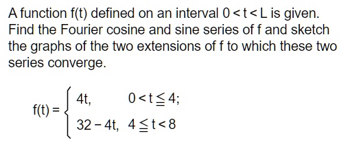 SOLVED: A function f(t)defined on an interval 0