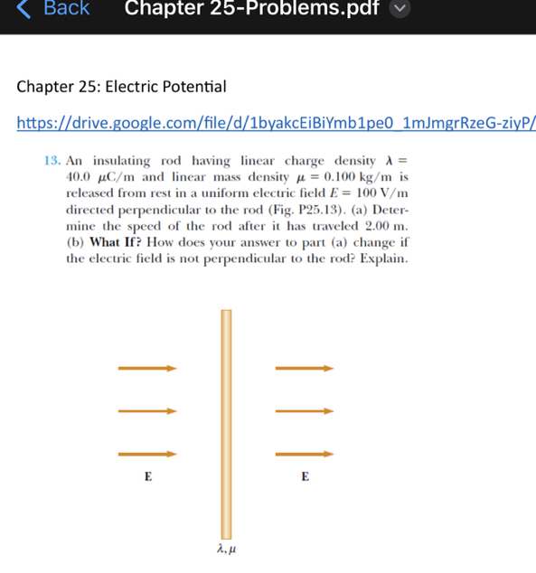 SOLVED: Back Chapter 25-Problems.pdt Chapter 25: Electric Potential https://drive.google.com ...
