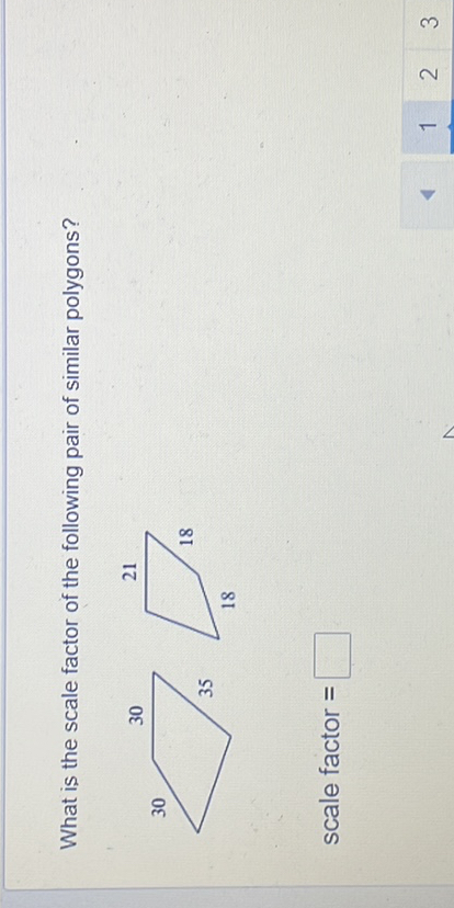 SOLVED: What is the scale factor of the following pair of similar ...
