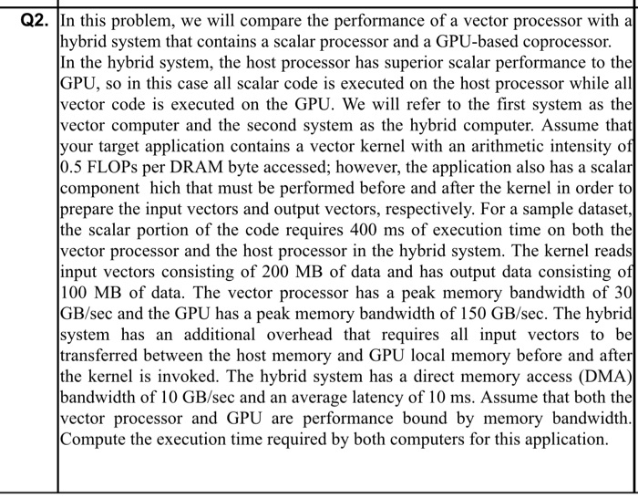 SOLVED: This question is from computer architecture. The solution requires the calculation of ...