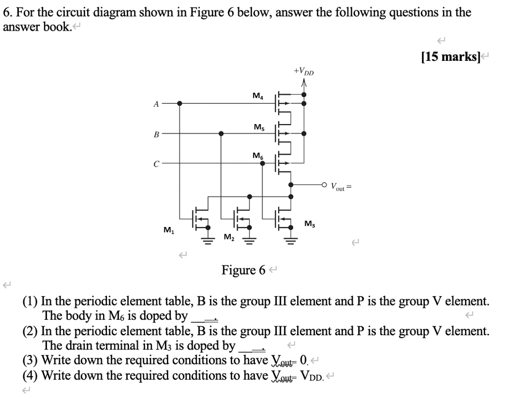 6 For The Circuit Diagram Shown In Figure 6 Below A Solvedlib 