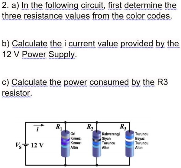 SOLVED: a. In the following circuit, first determine the three ...
