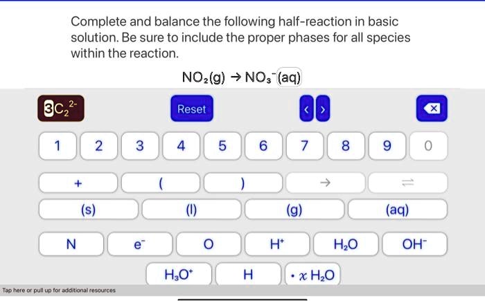 Complete and balance the following half-reaction in basic solution. Be ...