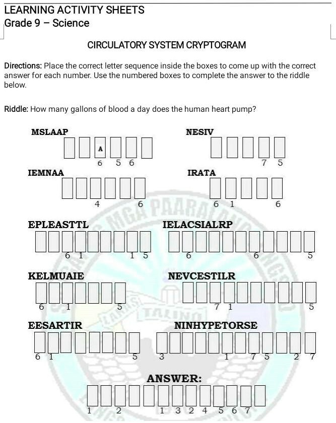 SOLVED: Pahelp po thank you po LEARNING ACTIVITY SHEETS Grade 9 Science ... SOLVED: Pahelp po thank you po LEARNING ACTIVITY SHEETS Grade 9 Science ...
