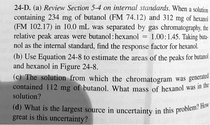 24 d a review section 5 4 on internal standards when a solution ...