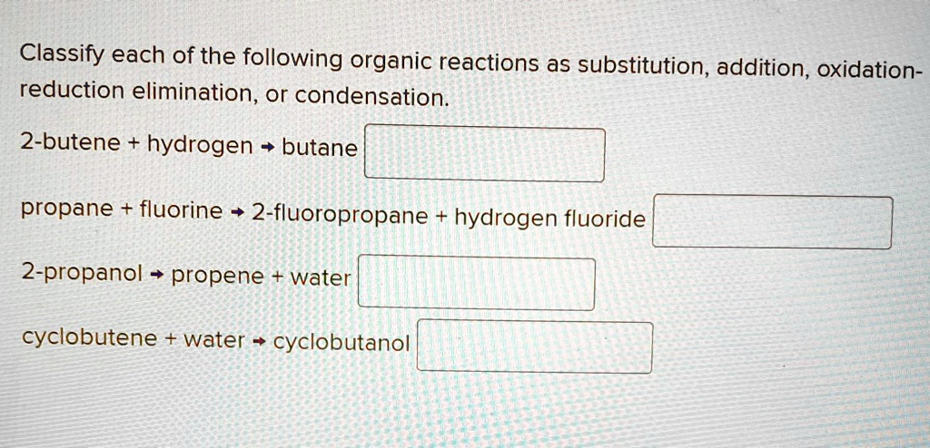 SOLVED: please solve with explanation Classify each of the following ...