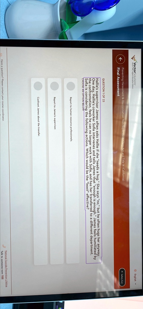 ? Vector Solutions. Preventing Harassment Discrimination: Non-Supervisors Clery Act and Title IX ...