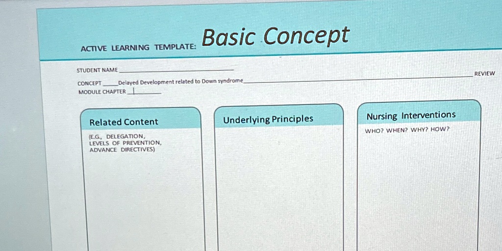Basic Concept ACTIVE LEARNING TEMPLATE: STUDENT NAME REVIEW CONCEPT ...