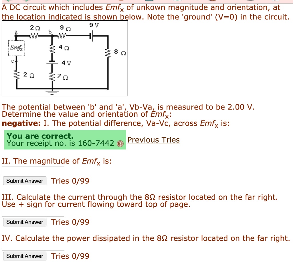 SOLVED: A DC circuit which includes Emf of unknown magnitude and ...