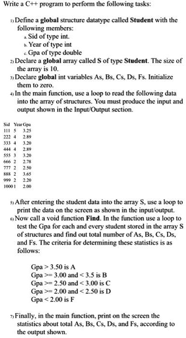 Solved Texts C Please Write A C Program To Perform The Following Tasks 1 Define A Global 5142