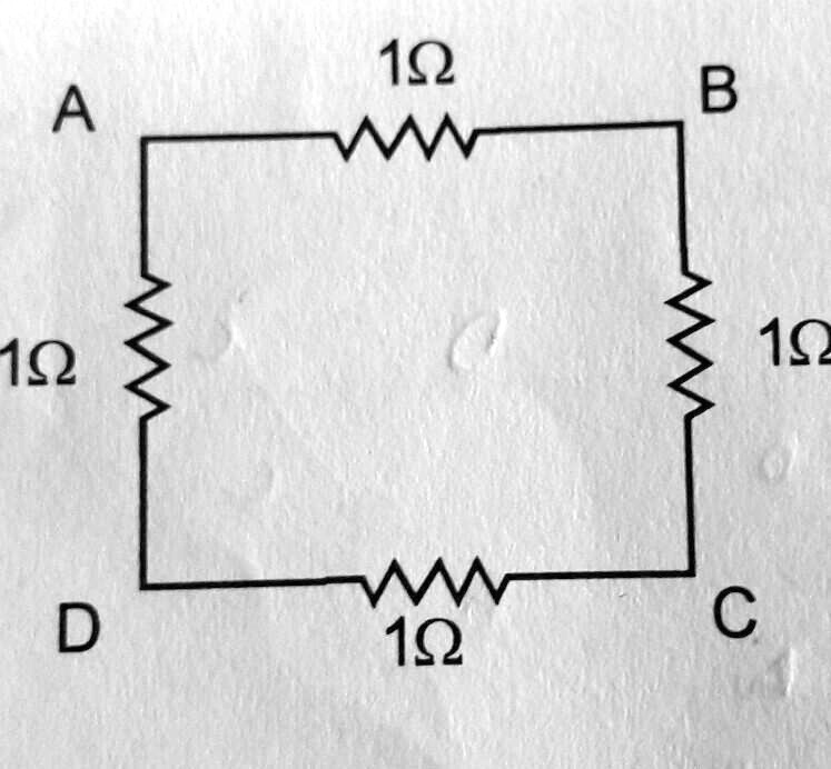 SOLVED: 'four identical resistances are joined as shown in the figure ...