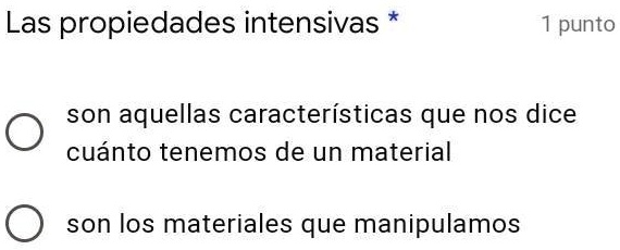SOLVED: o son aquellas características que me dicen como es el material ...