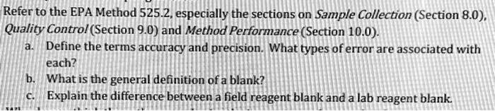 Refer to the EPA Method 525.2, especially the sections on Sample ...