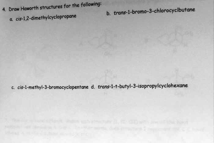 Solved Draw Haworth Structures For The Following Cis 1 2 5