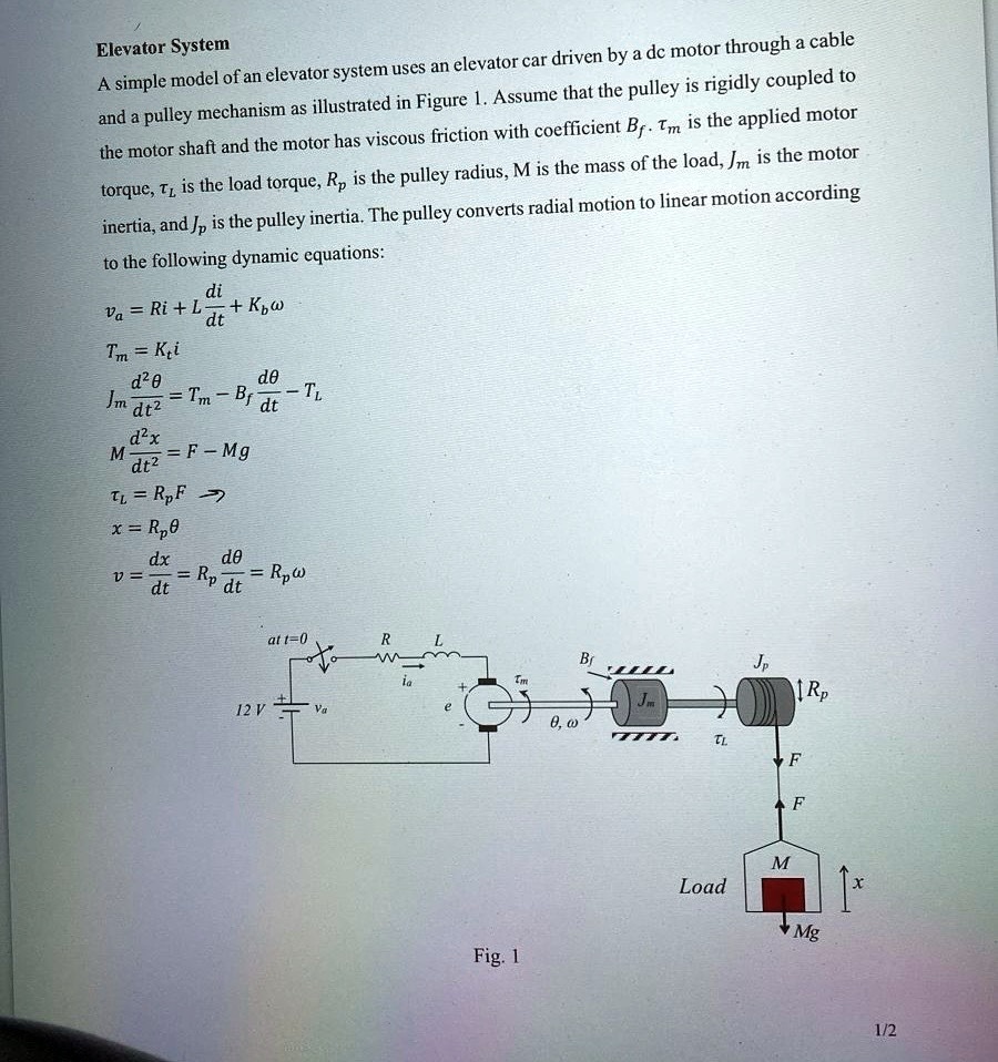 elevator system a simple model of an elevator system uses an elevator ...