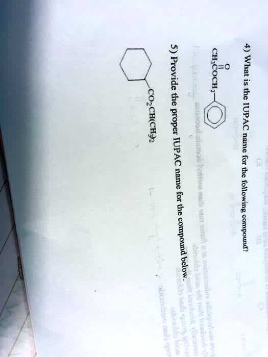 SOLVED: ' 4) What is the IUPAC name for the following compound ...