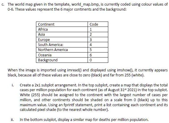 c. The world map given in the template, worldmap.bmp, is currently ...