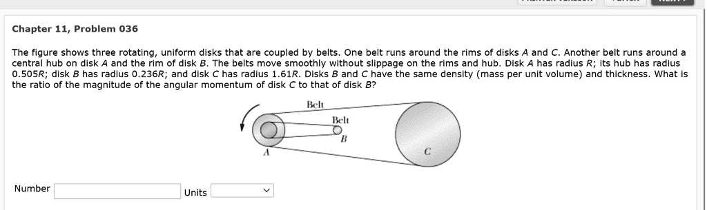 SOLVED:Chapter 11, Problem 036 The figure shows three rotating_ uniform disks that are coupled ...